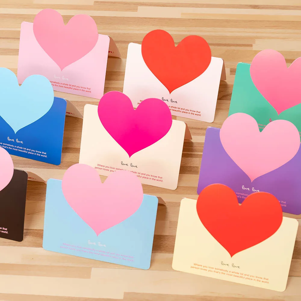 30-Pcs-Heart-Shape-Greeting-Cards-School-98-X-68mm-Creative-Greeting ...