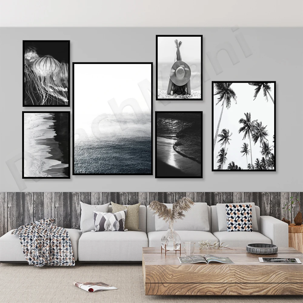 White And Black Art Deco Living Rooms