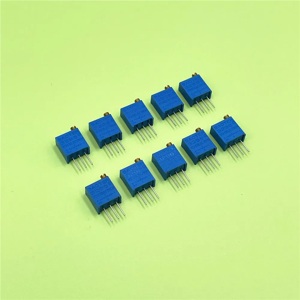 100pcs-3296W-3296-104-100K-Ohm-Multiturn-Cermet-Trimmer-Potentiometer ...