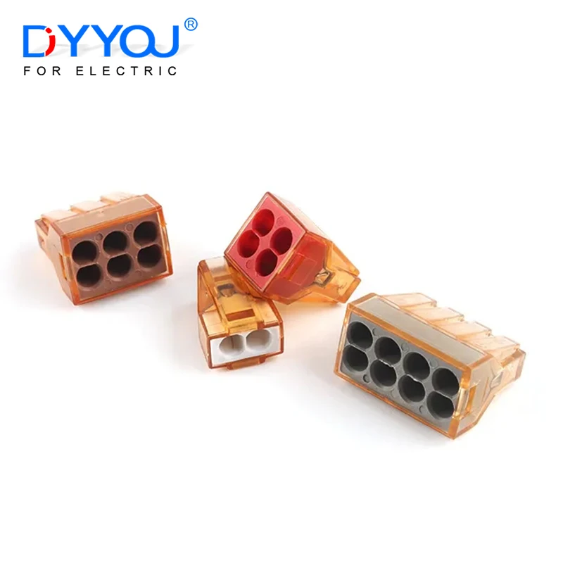 25-50-100pcs-602-604-606-608-Compact-Wire-connector-Push-in-Terminal ...