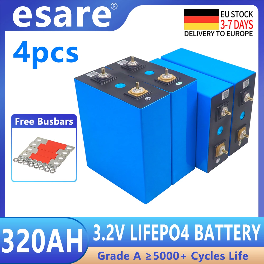 High-Capacity-3-2V-320AH-4PCS-Lifepo4-Lithium-Iron-Phosphate-Battery ...