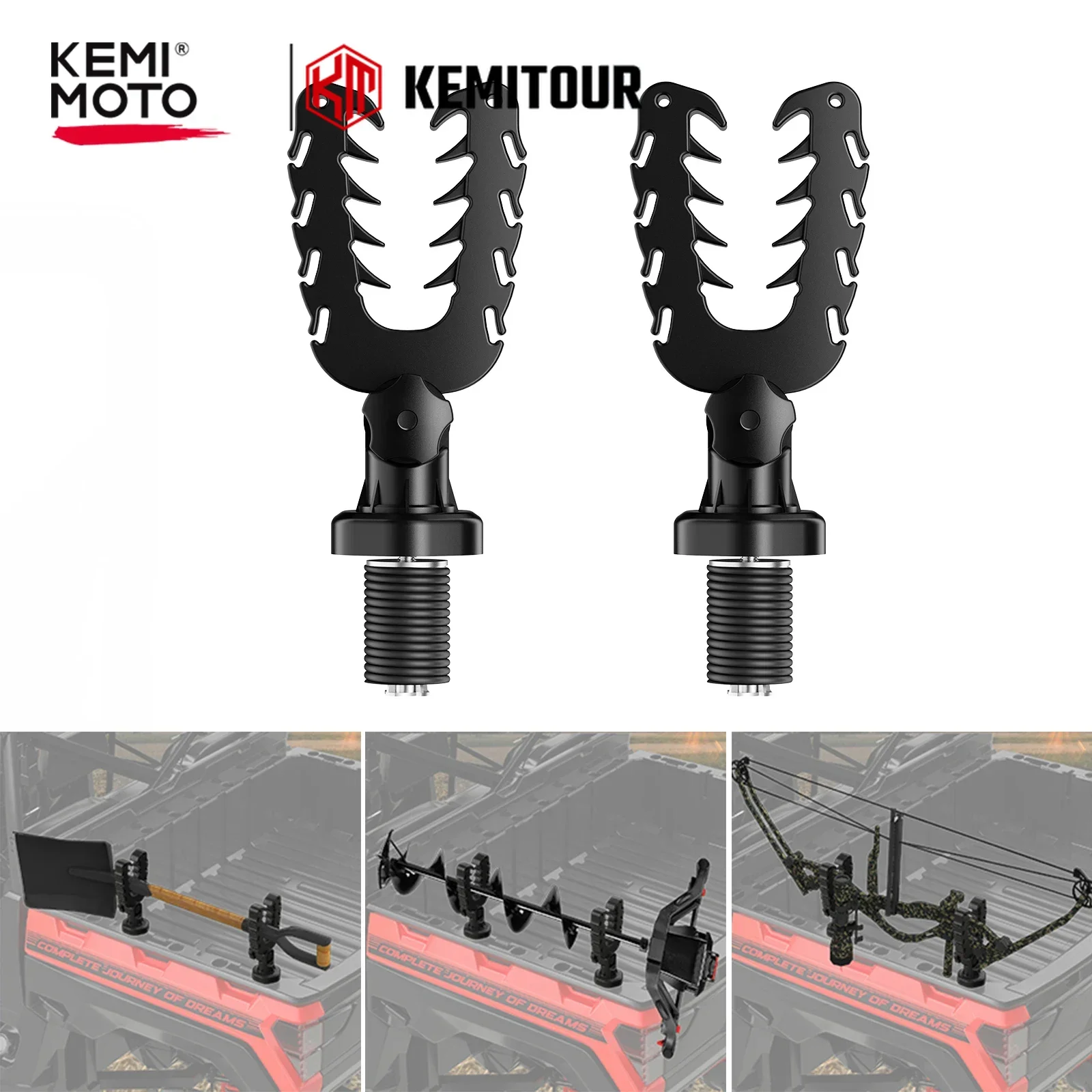 UTV-Bow-Rack-Holder-ATV-Tie-Down-Anchors-Compatible-with-Polaris-Ranger ...