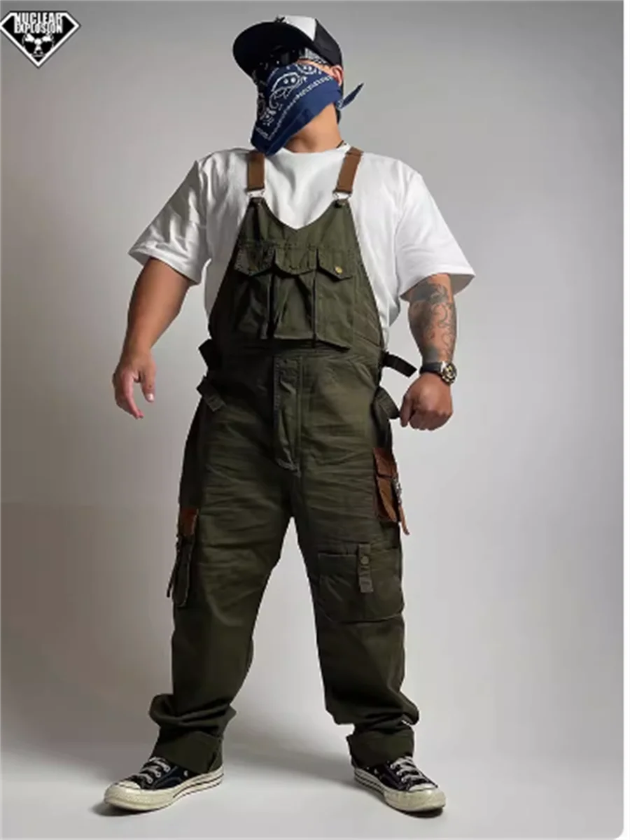 Nuclear-explosion-trendy-men-s-motorcycle-suit-Amekhaki-retro-canvas ...