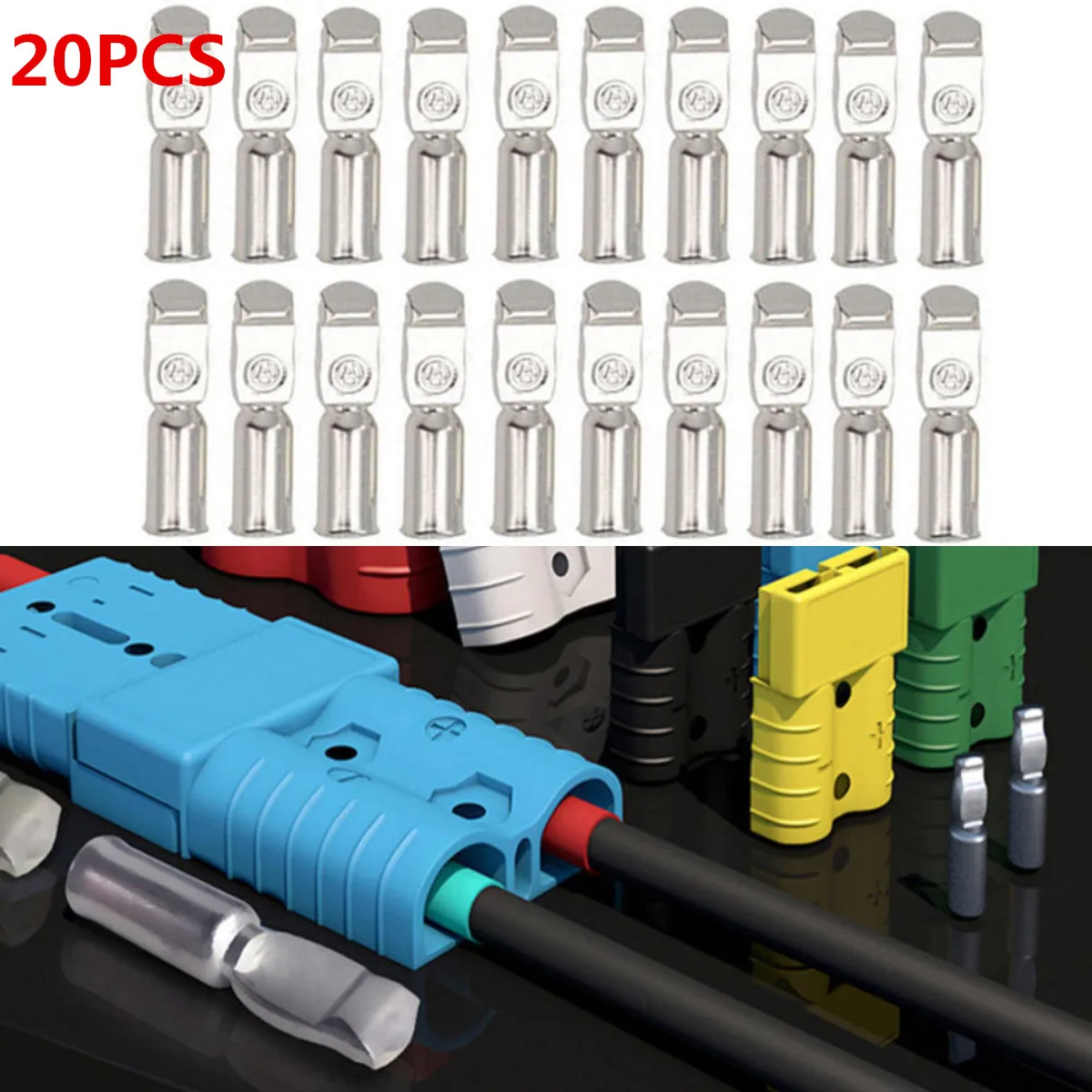 20PCS-50A-Cable-Terminal-Plug-Contacts-Pins-Lugs-Terminals-for-Battery ...
