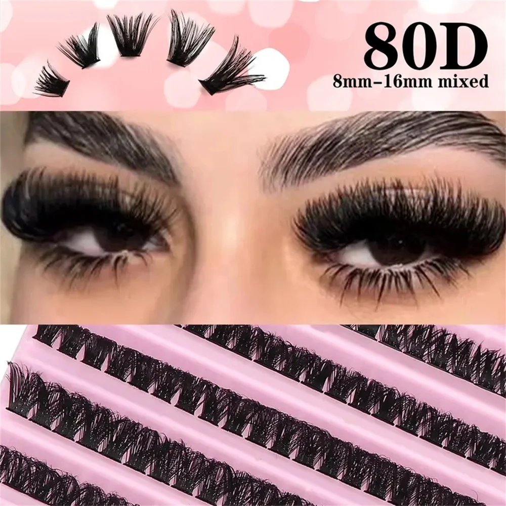 EverLash Mixed 80D 8-16mm 10-Pack 200-Piece Eyelash Extensions, Natural ...