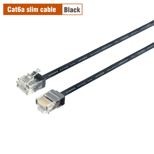 COMNEN Cat6A Slim Short Cable Ethernet RJ45 0.1-1.5m 10Gbps Cat 6A ...