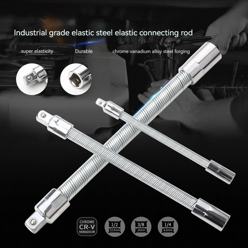 Electric Wrench Sleeve Universal Extension Rod Bendable Flexible ...