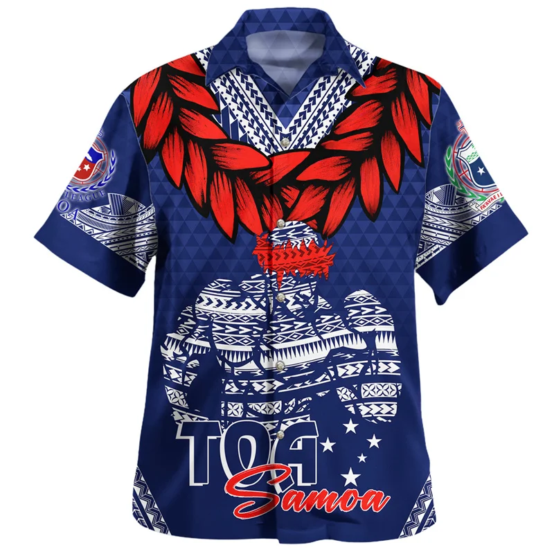 Summer-3D-Polynesian-Samoa-Flag-Printed-Shirts-For-Men-Samoa-Coat-Of ...
