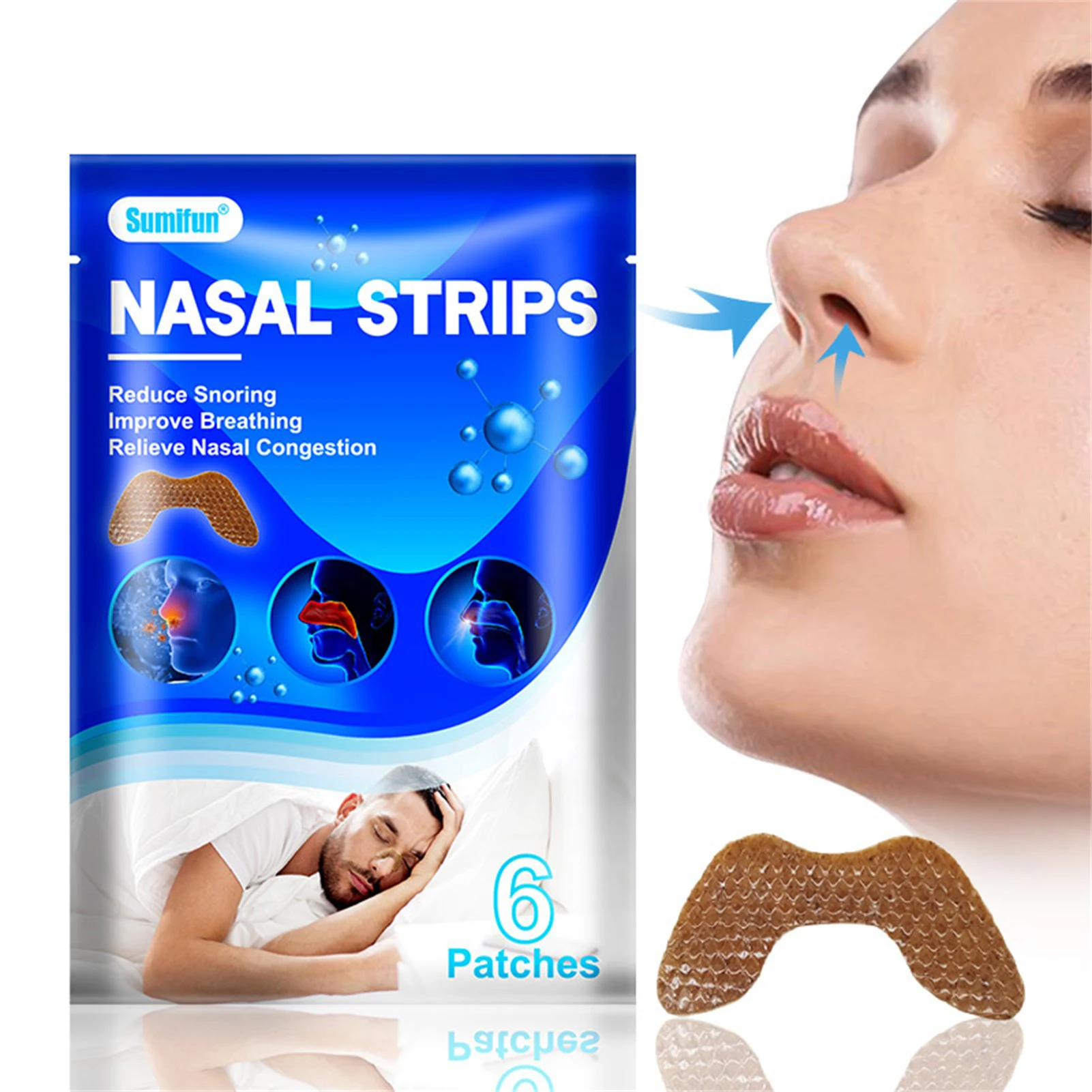 6pcs/Boxes Anti snoring 비강 스트립 Right Way Stop Snore 쉽게 좋은 수면 효과적으로 ...