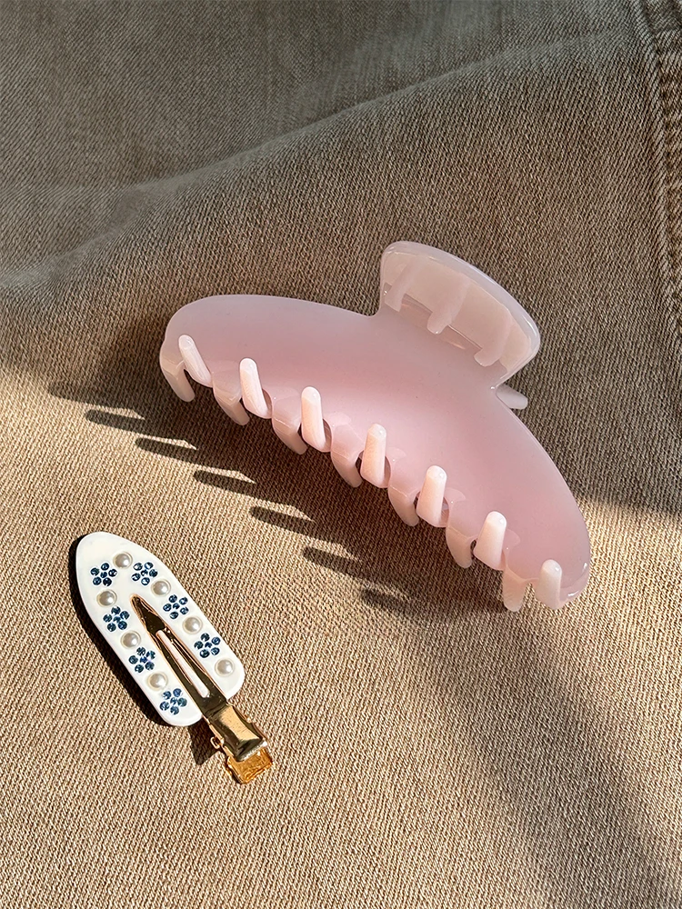 Jelly-Light-Pink-Hair-Claw-Clip-Women-Hair-Clips-Sweet-Hair-Accessories ...