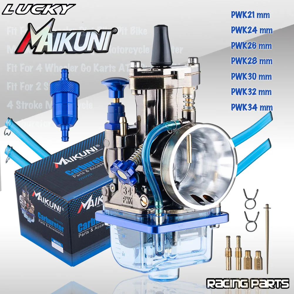 PWK-21-24-26-28-30-32-34mm-Motorcycle-Carburetor-For-MAIKUNI-Mikuni-2T ...