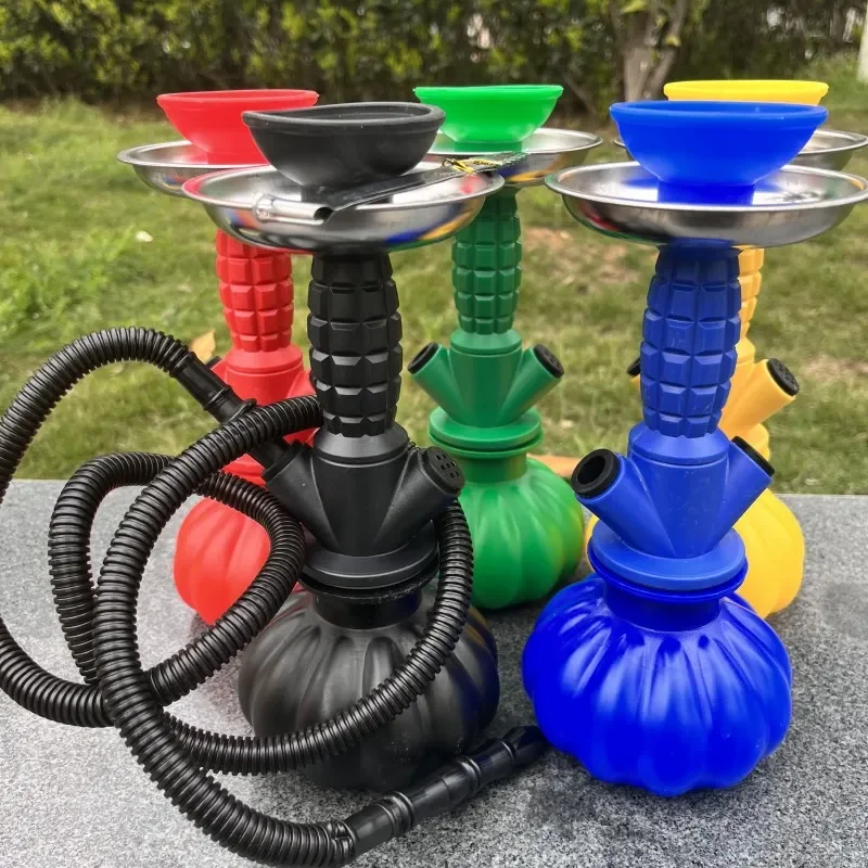 Acrylic-Shisha-Hookah-Set-with-Single-Silicone-Hose-for-Outdoor-Travel ...