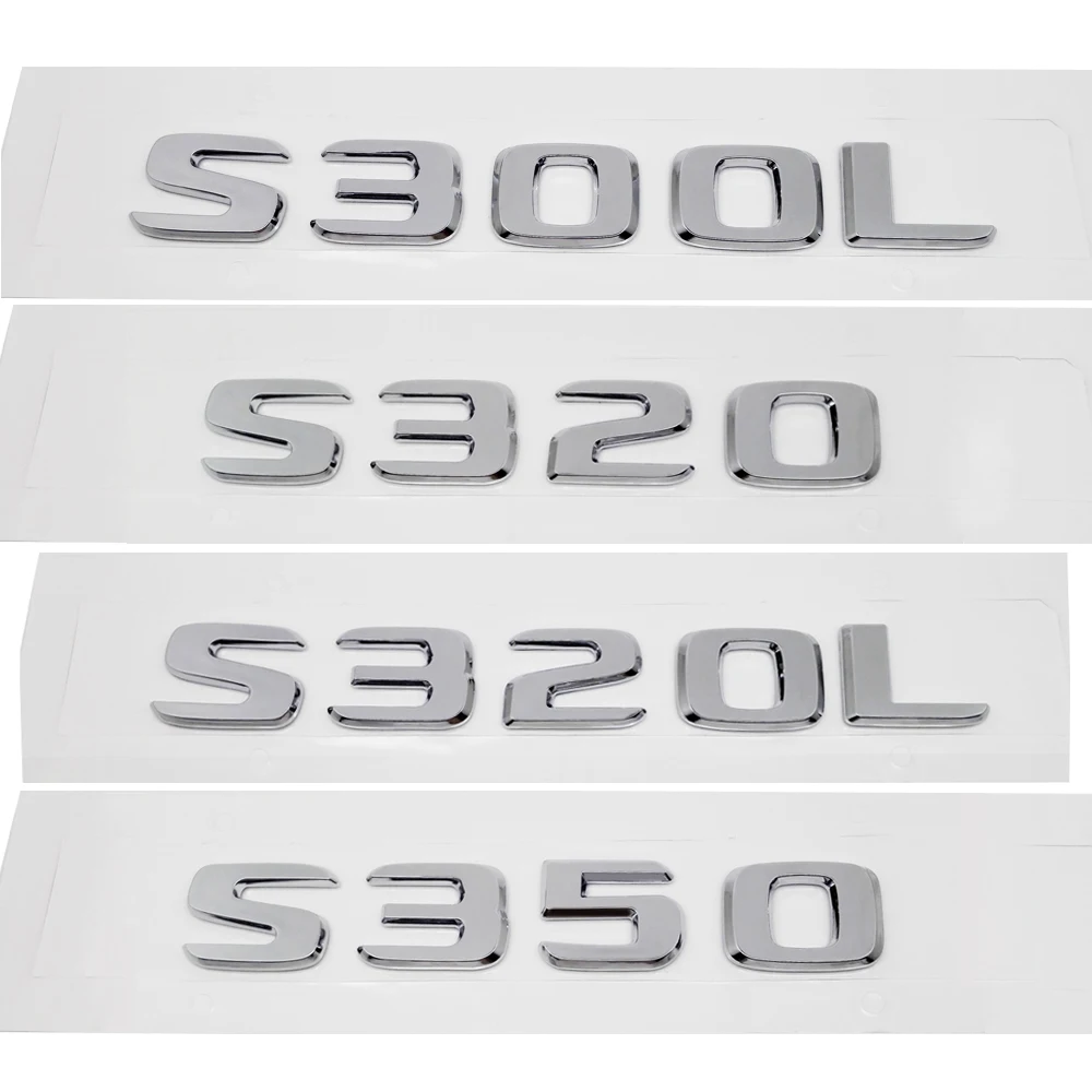 ABS-Plastic-S300L-S320-S320L-S350-Trunk-Rear-Logo-Badge-Emblem-Sticker ...