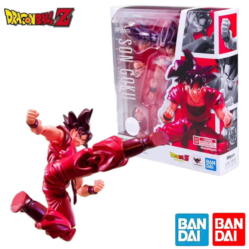 Bandai Shf Anime Dragon Ball Z Joint movible Kaiouken Son Goku Red ...
