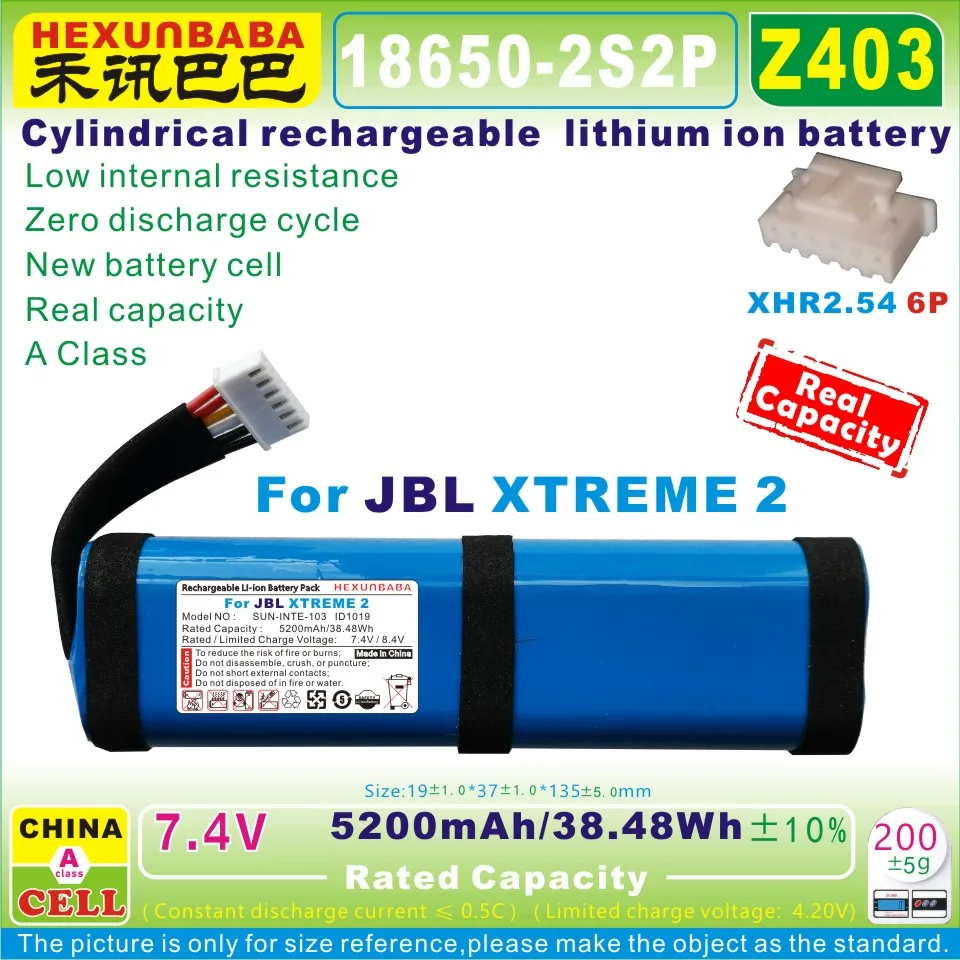 Z403-7-2V-5200mAh-38-48Wh-Lithium-Ion-Battery-for-Audio-Speaker-JBL ...