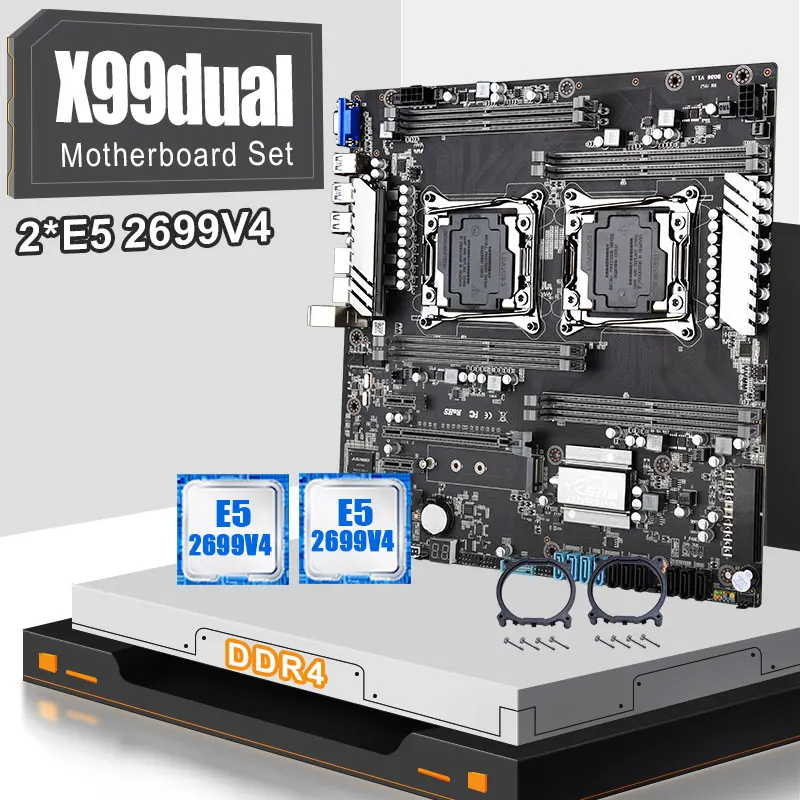 JINGSHA-X99-Dual-CPU-Motherboard-Set-LGA-2011-3-With-E5-2699V4 ...