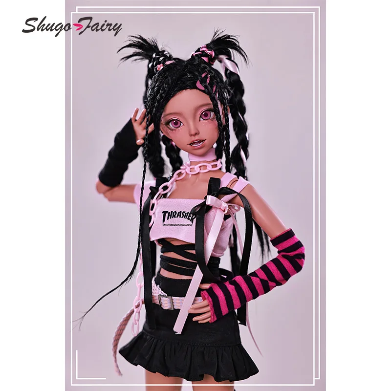 ShugaFairy Emery Bjd Doll 1/4 Lolita Pink Rock Rivet Style Y2K ...
