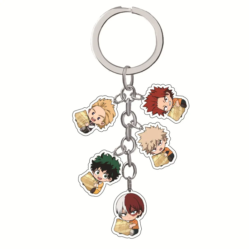 5pcs/Anime My Hero Academia keychain deku Midoriya Izuku Bakugou ...
