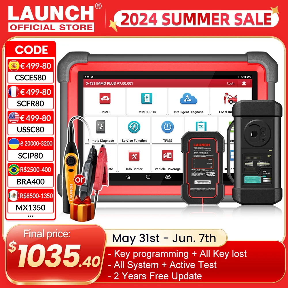 LAUNCH-X431-IMMO-Plus-Diagnostic-Tools-X-PROG-3-Key-Programmer-Anti ...