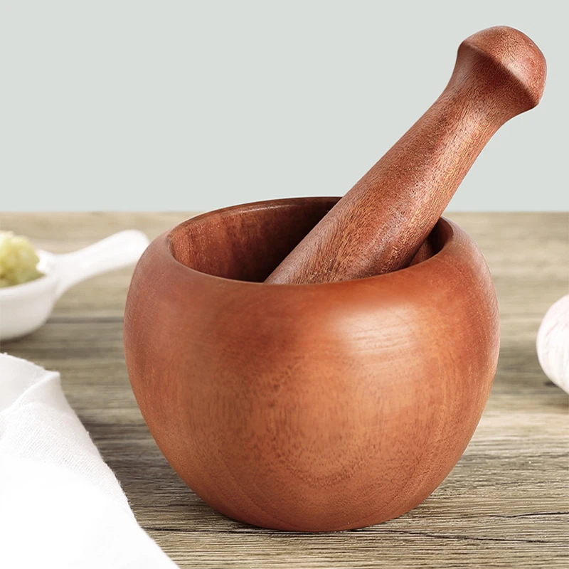 Large Wooden Mortar And Pestle