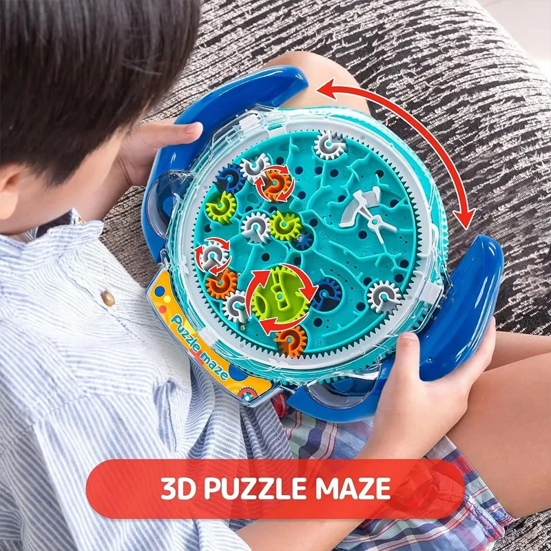 Creative-3D-Puzzle-Funny-Gear-Labyrinth-Disk-Gear-Maze-Wheel-Dish-IQ ...