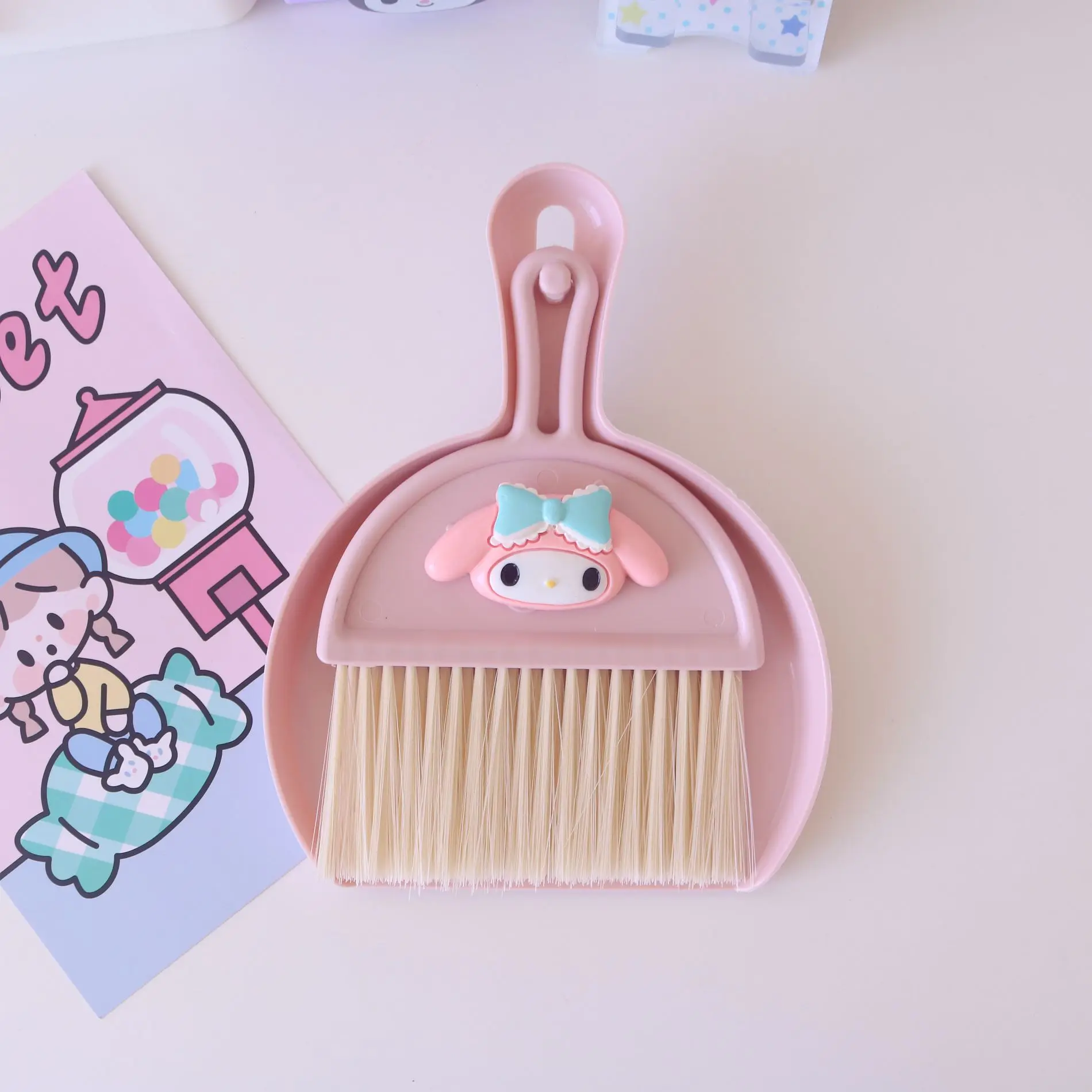Generic My Melody Cinnamoroll Kuromi Kawaii Desk Broom Dustpan Set ...