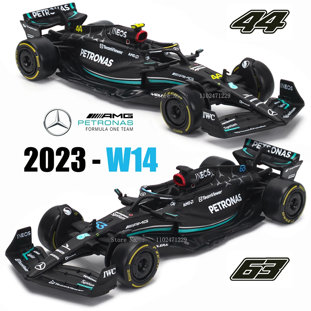 Bburago 1:43 Mercedes-AMG Petronas F1 Team W14 2023 #44 Hamilton #63 ...