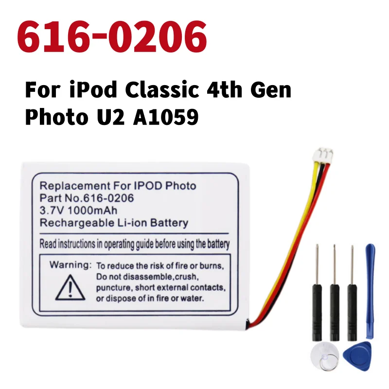616-0206-616-0183-Battery-1000mAh-Replacement-For-iPod-Classic-4th-Gen ...