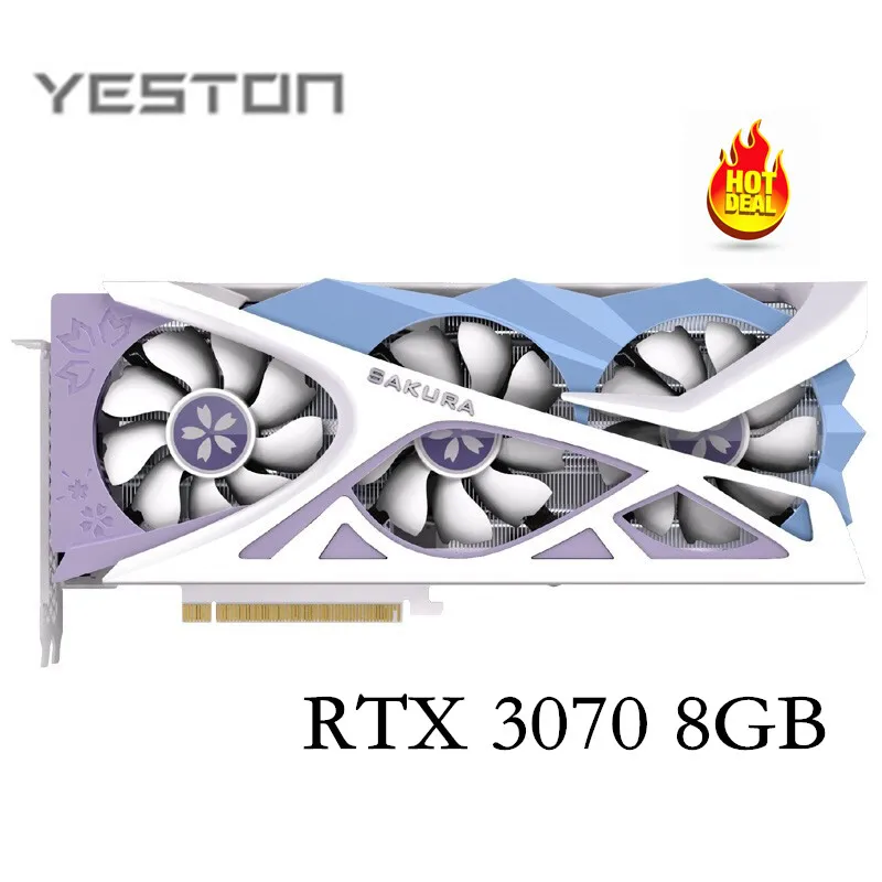 YESTON-tarjeta gráfica RTX 3070 de 8GB para videojuegos, placa de vídeo ...