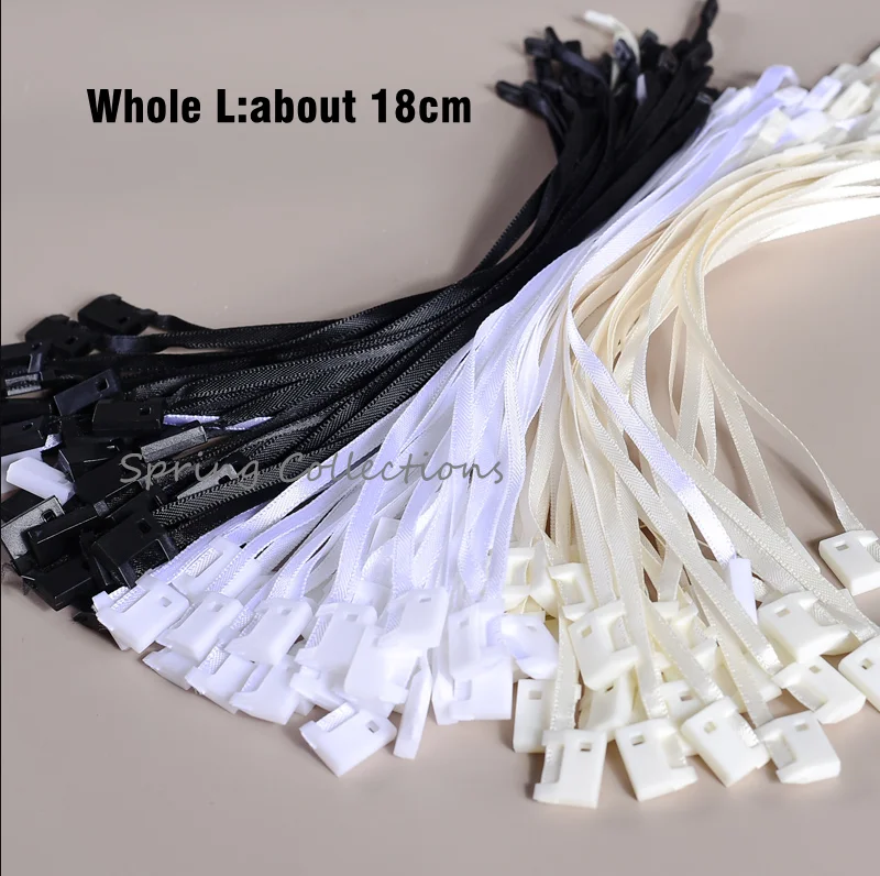 500pcsHigh grade Black White Cream Polyester Ribbon Rope Hanging Labels ...