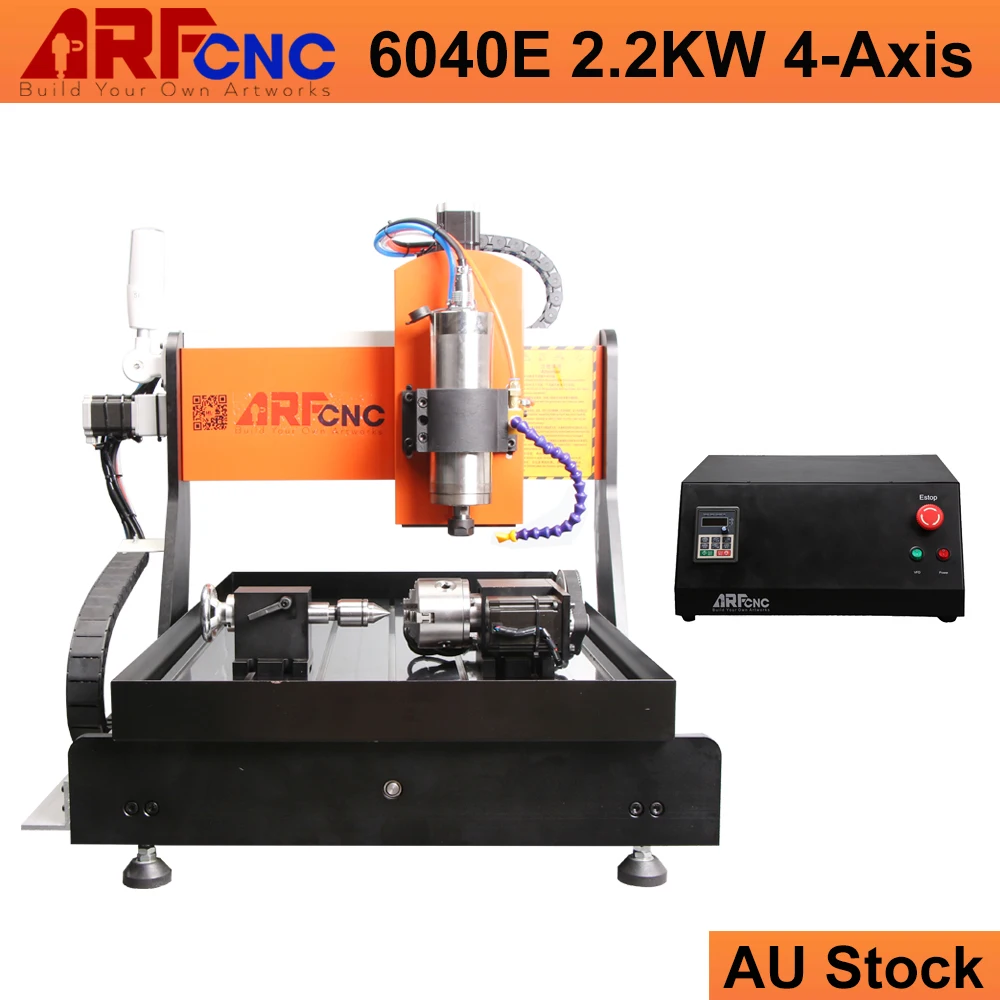 CNC 6040 4 AXIS 2200W VFD Router Engraver Wood Drill Milling Machine XY ...