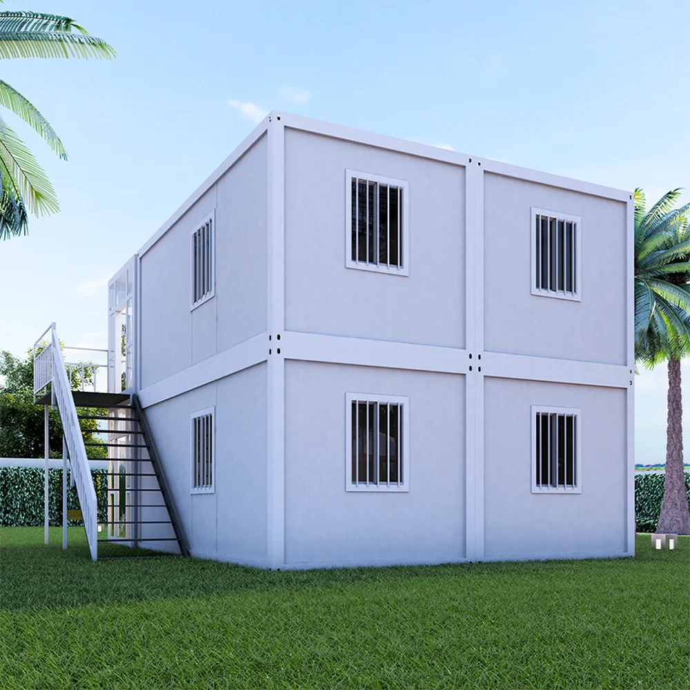 Prefab House Tiny Living แบบพกพา Modular คอนเทนเนอร์บ้านสำนักงาน ...