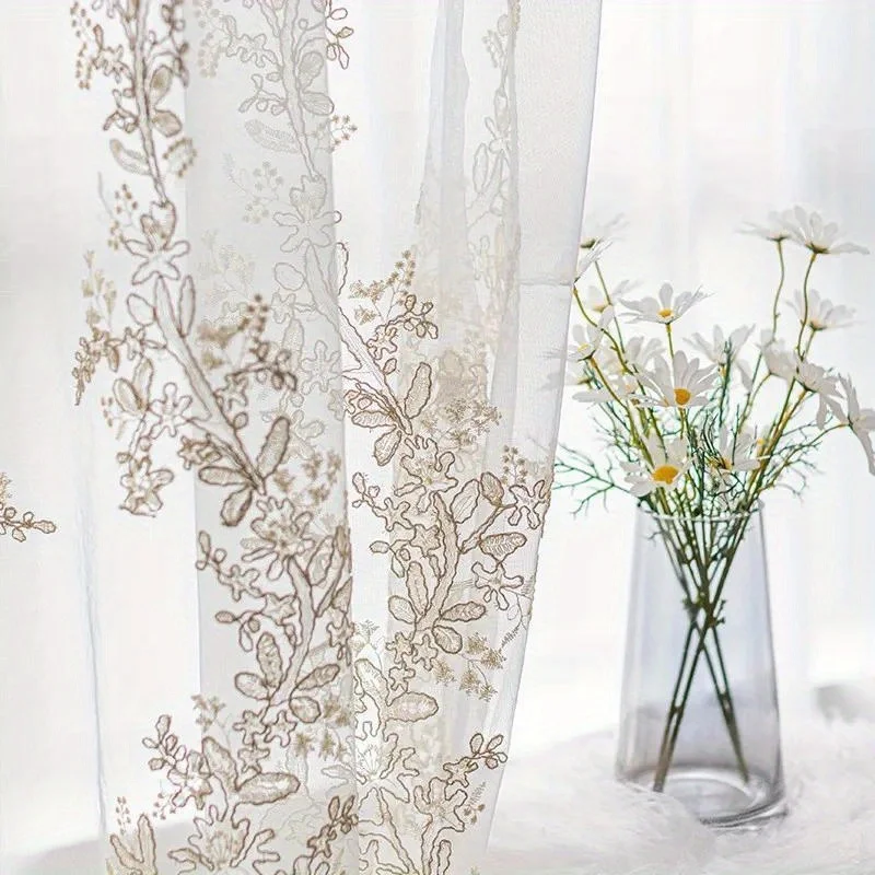 European-Gold-Thread-Embroidery-Lace-Tulle-Window-Luxury-Rope ...
