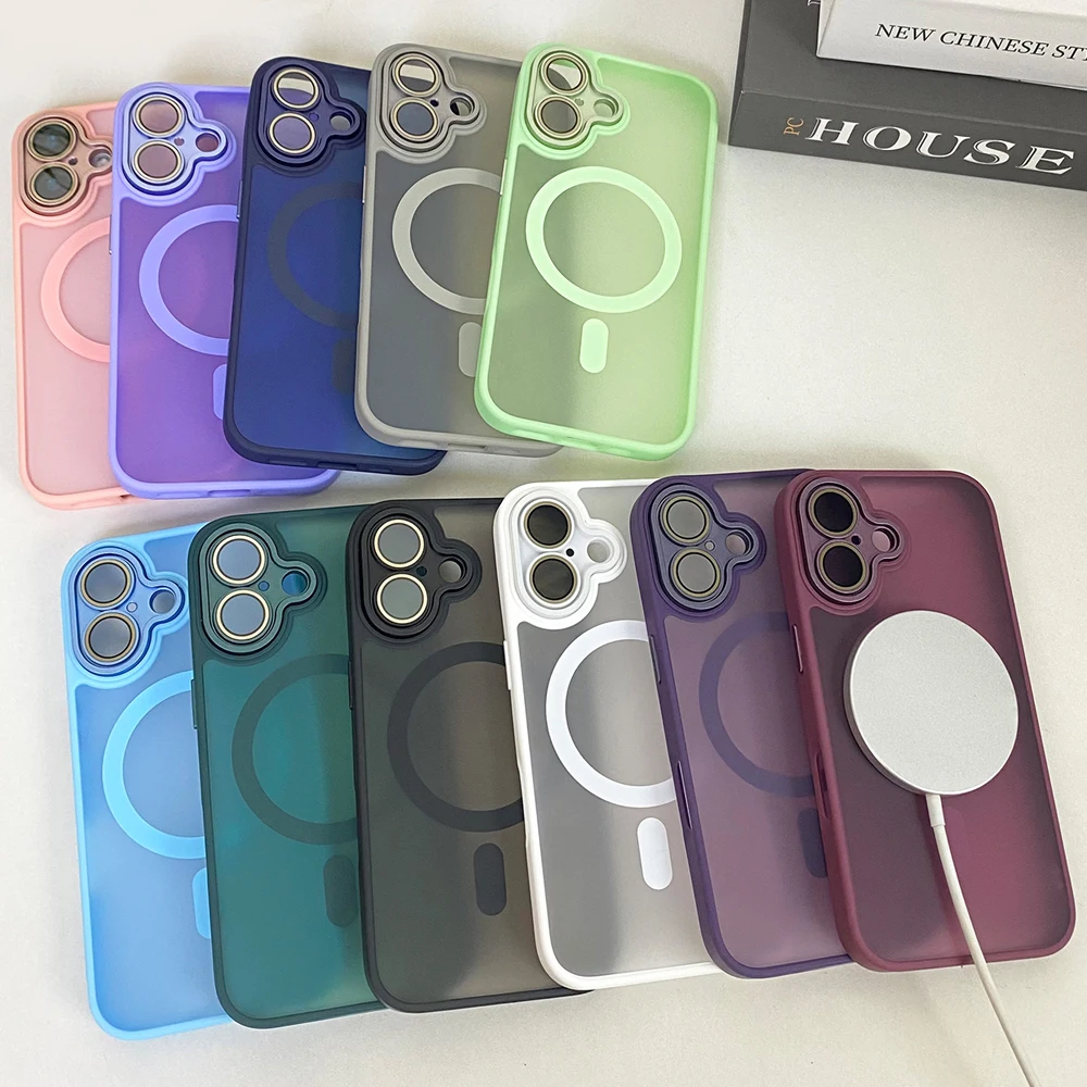 Frosting-Magnetic-Clear-Ultra-Thin-Slim-Case-for-iPhone-11-12-13-14-15 ...