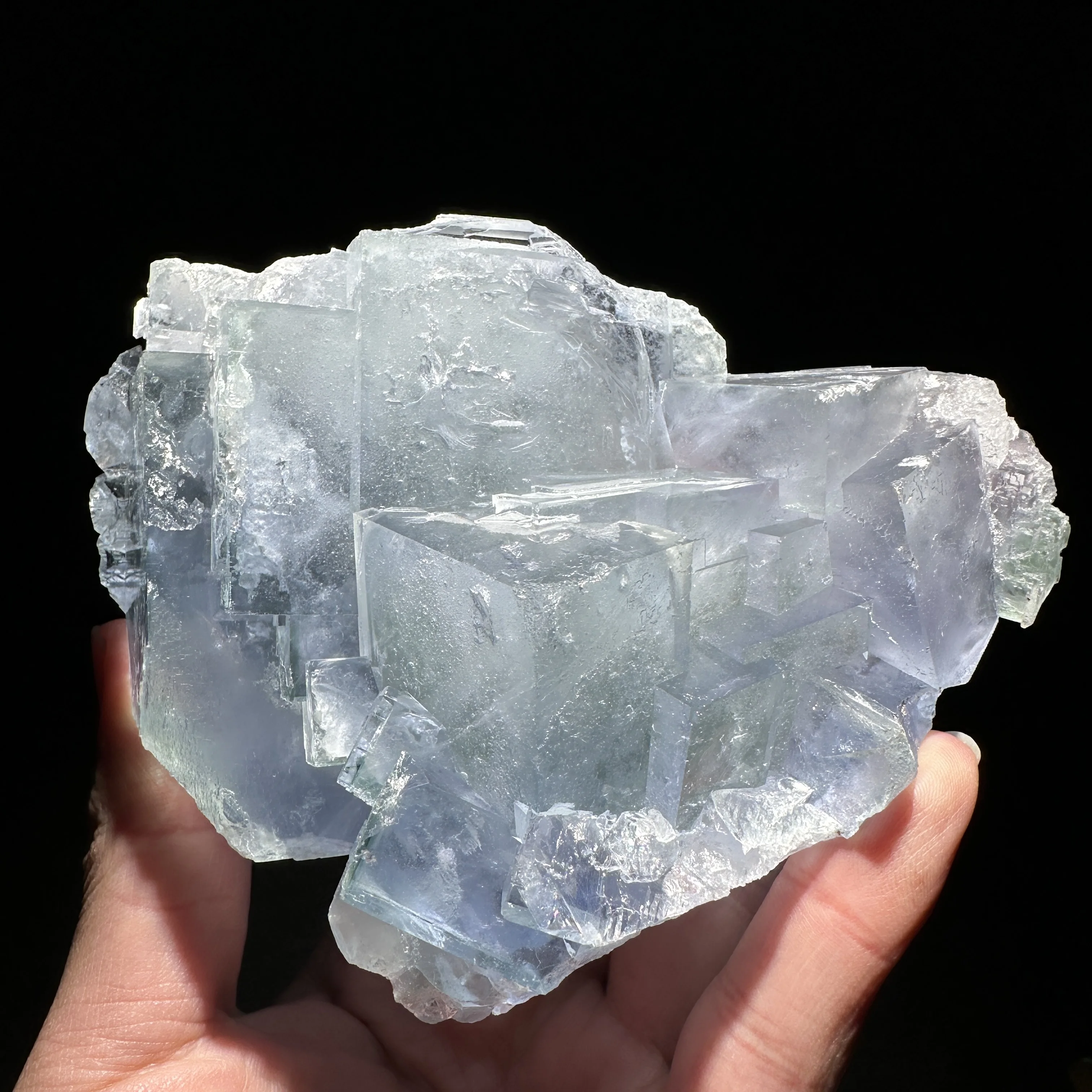 Natural Raw Stone Blue Fluorite Mineral Specimen Quartz Rock Crystal ...