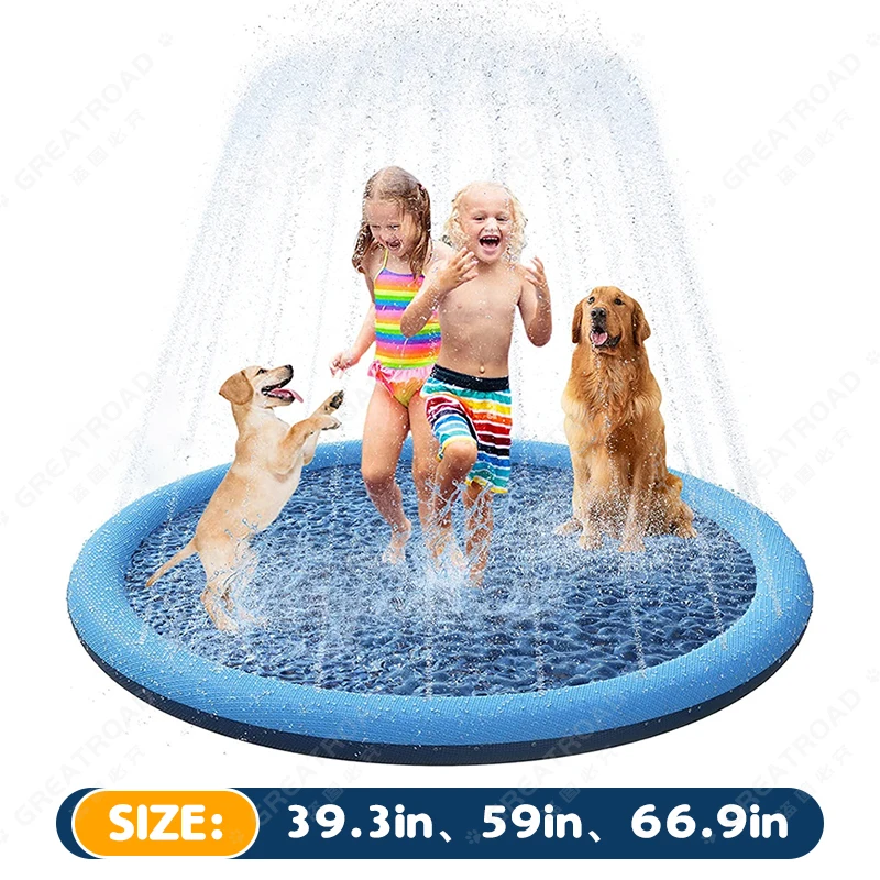 150CM170CM-Pet-Sprinkler-Pad-Play-Cooling-Mat-Swimming-Pool-Inflatable ...
