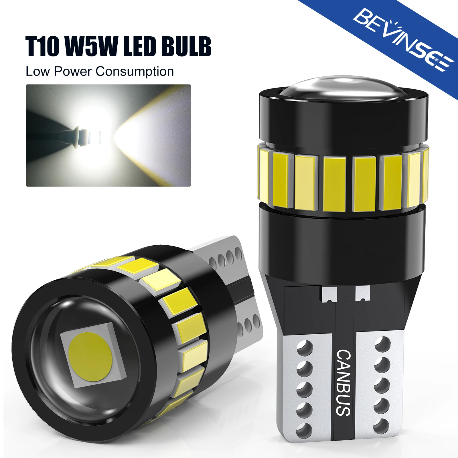 Bevinsee-2x-W5W-T10-LED-Canbus-luci-per-luci-di-posizione-di-parcheggio ...