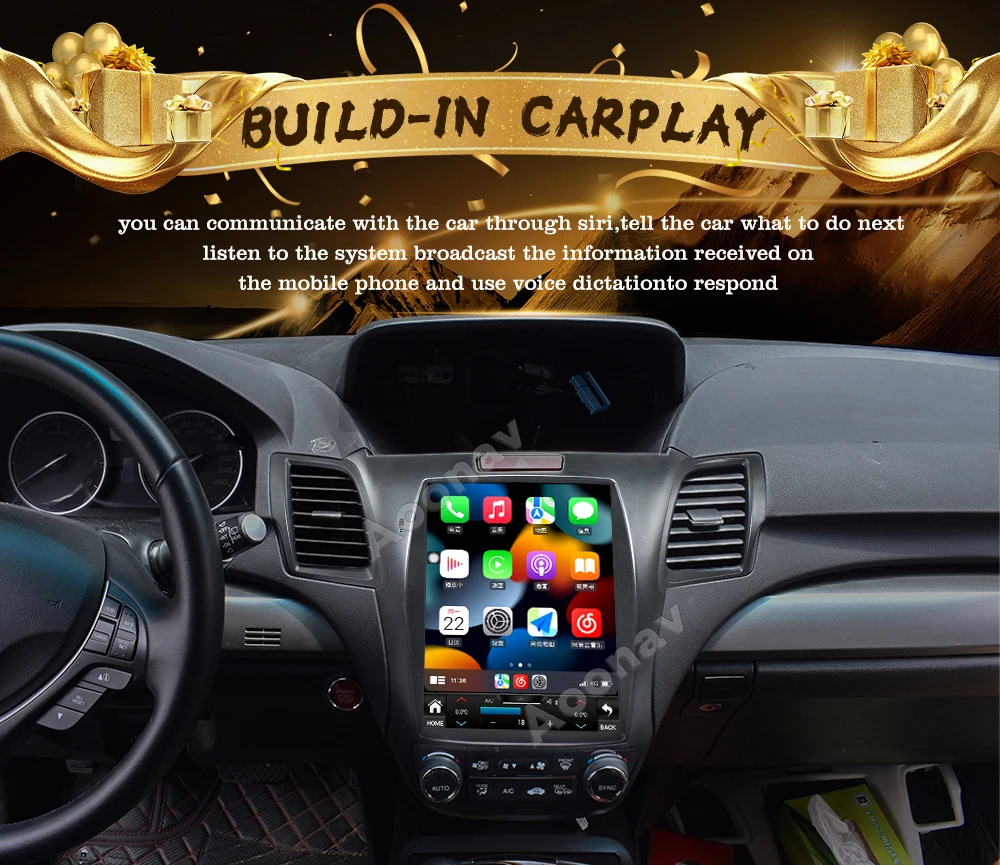 Tela sensível ao toque estéreo do carro para honda acura rdx 2013 2014 ...