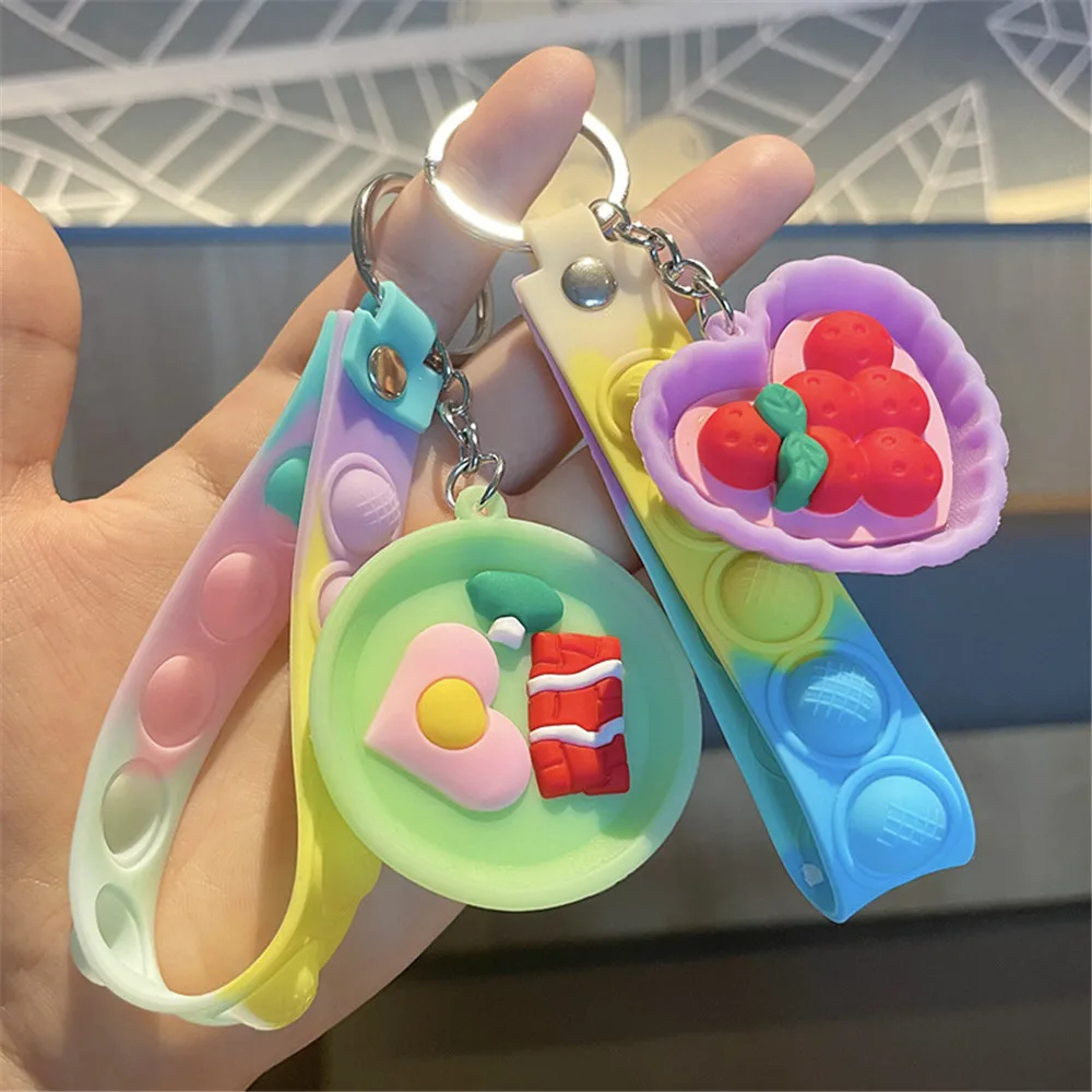 Cartoon PVC Doll Key Chain Kitchen Food Steamer Design Bag Pendant Car ...