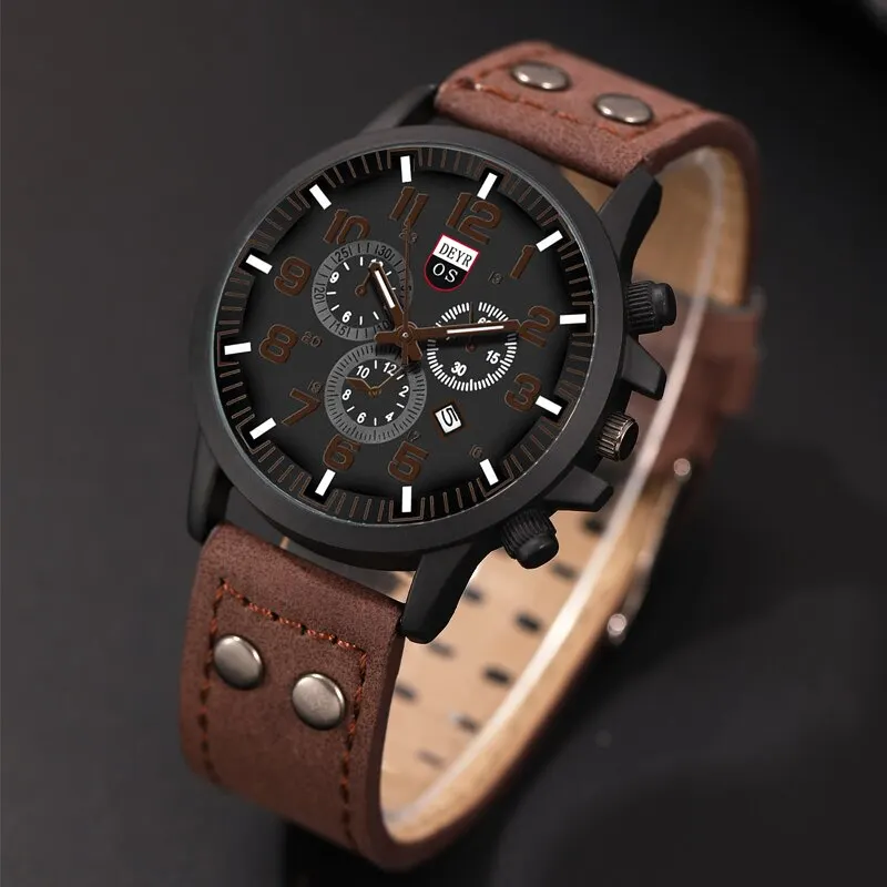 Reloj-Hombre-Fashion-Mens-Watches-Luxury-Men-Casual-Leather-Quartz ...
