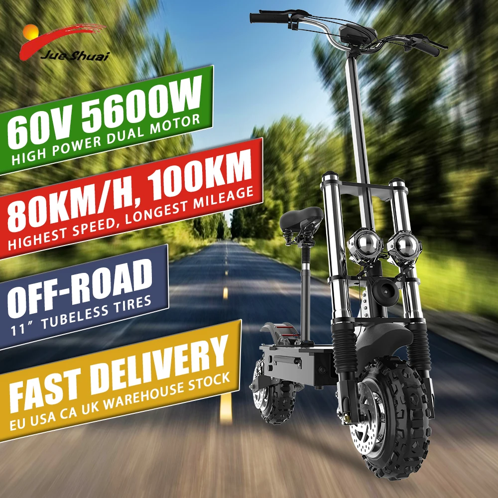 Fast-Speed-80km-h-Electric-Scooter-for-Adults-11inch-Off-road-Tires ...