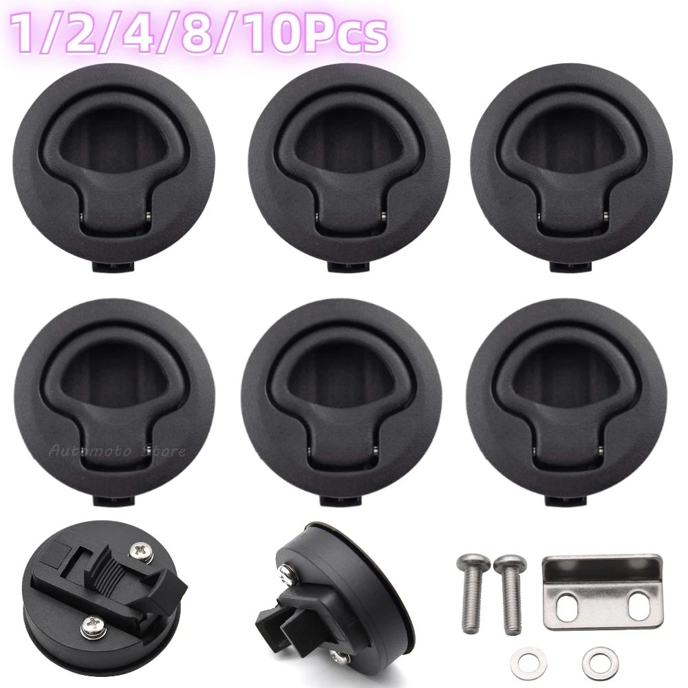 1/2/4/8/10Pcs Round Flush Pull Slam Latch for RV Boat Marine Deck ...