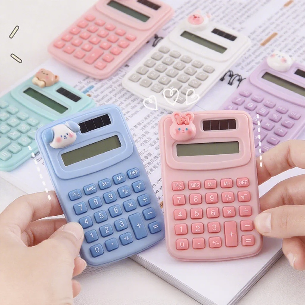 Portable Mini Cute Calculator Cartoon Digit Calculator Students Office ...