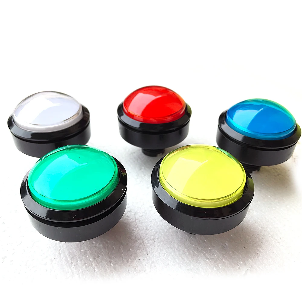 60mm-Convex-Push-Button-12V-LED-Illuminated-Light-Switch-Game-Claw-Vending-Machine-Crane-Pinball ...
