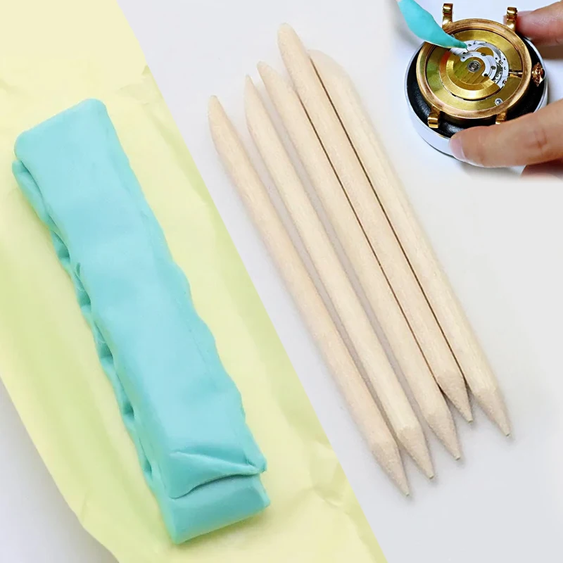 Watch-Cleaning-Rubber-Putty-Cleaner-with-Wooden-Sticks-Watch-Movement ...