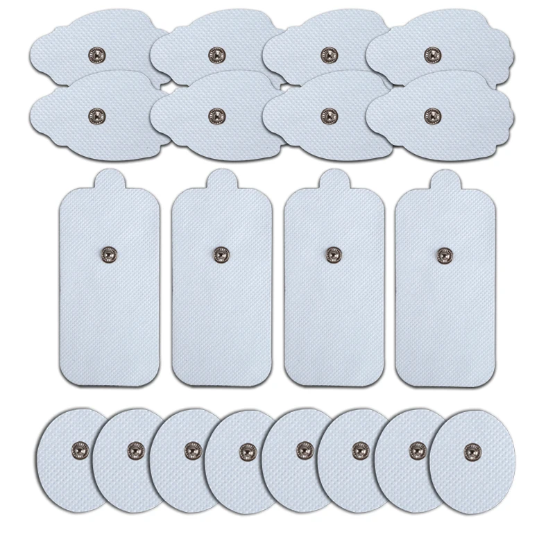 Electrode Pads Reusable Universal 3.5mm Snap-on Muscle Stimulator TENS ...