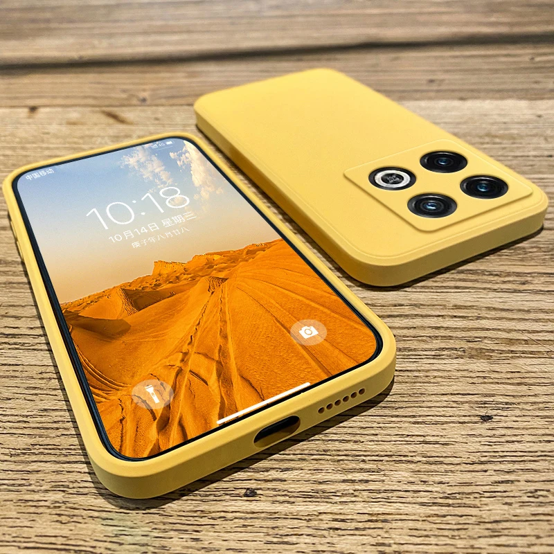 For OnePlus 10 11 Pro Case Luxury Square Liquid Silicone Phone Case For ...