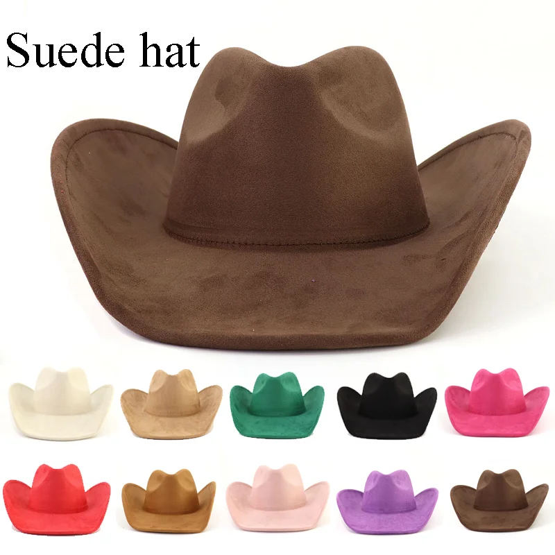 sombrero-vaquero-cowboy-hat-suede-jazz-hat-western-large-brim-knight ...