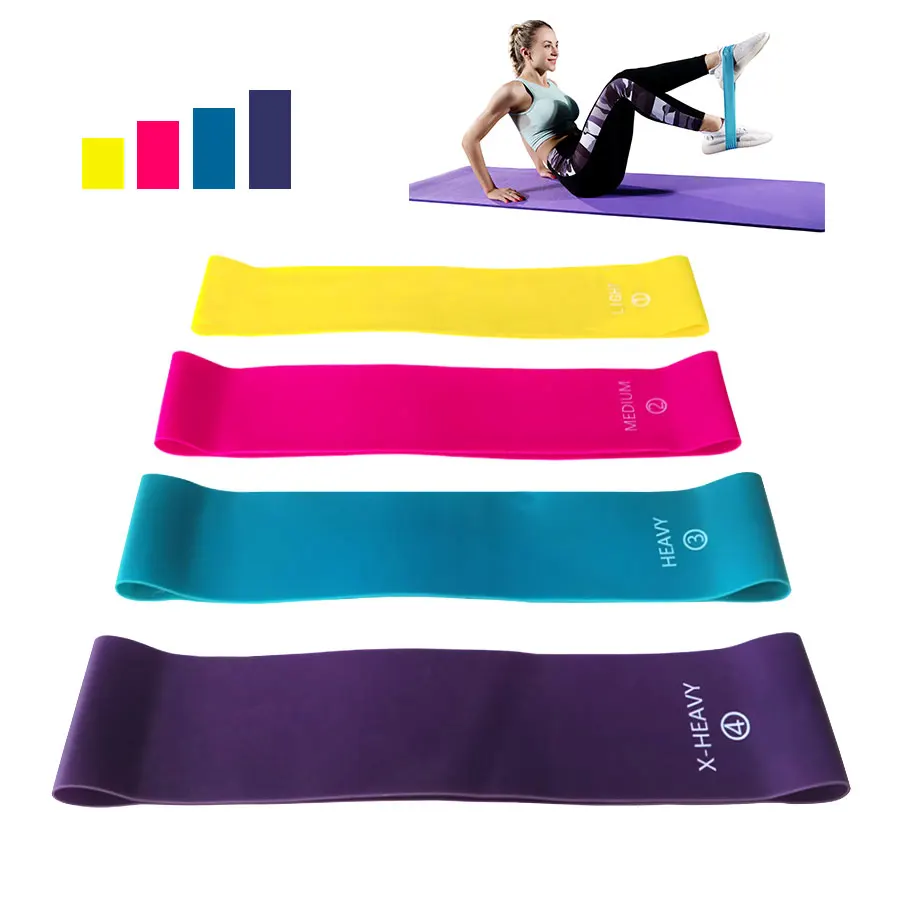 4-Different-Levels-Elastic-Resistance-Bands-60cm-Yoga-training-Sport ...
