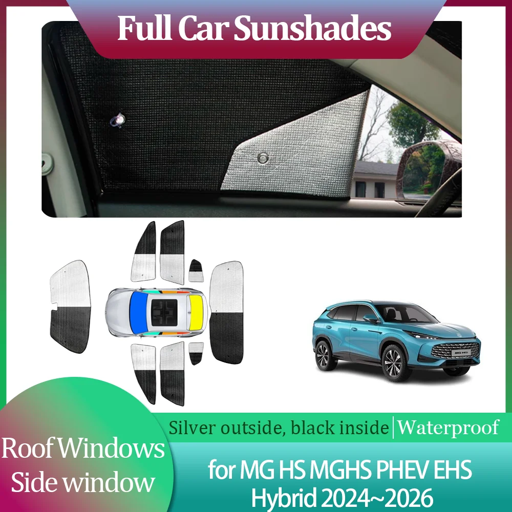 Car Sunshades for MG HS MGHS PHEV EHS Hybrid 2024~2026 Roof Windows Sun ...